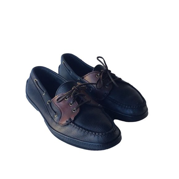 Cole Haan | Shoes | Cole Haan Mens 3 Eye Boat Shoes Brown Black Color ...